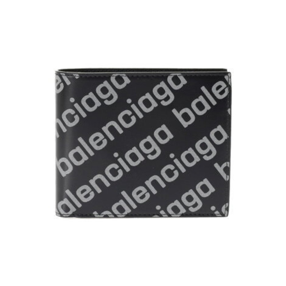 Balenciaga Logogram Bifold Wallet Black Calf - Gem